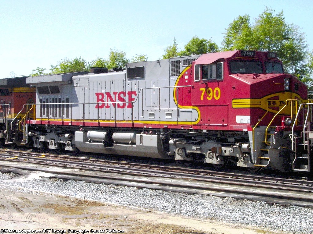 BNSF 790 (C44-9W) parked in front of the CSX yard office